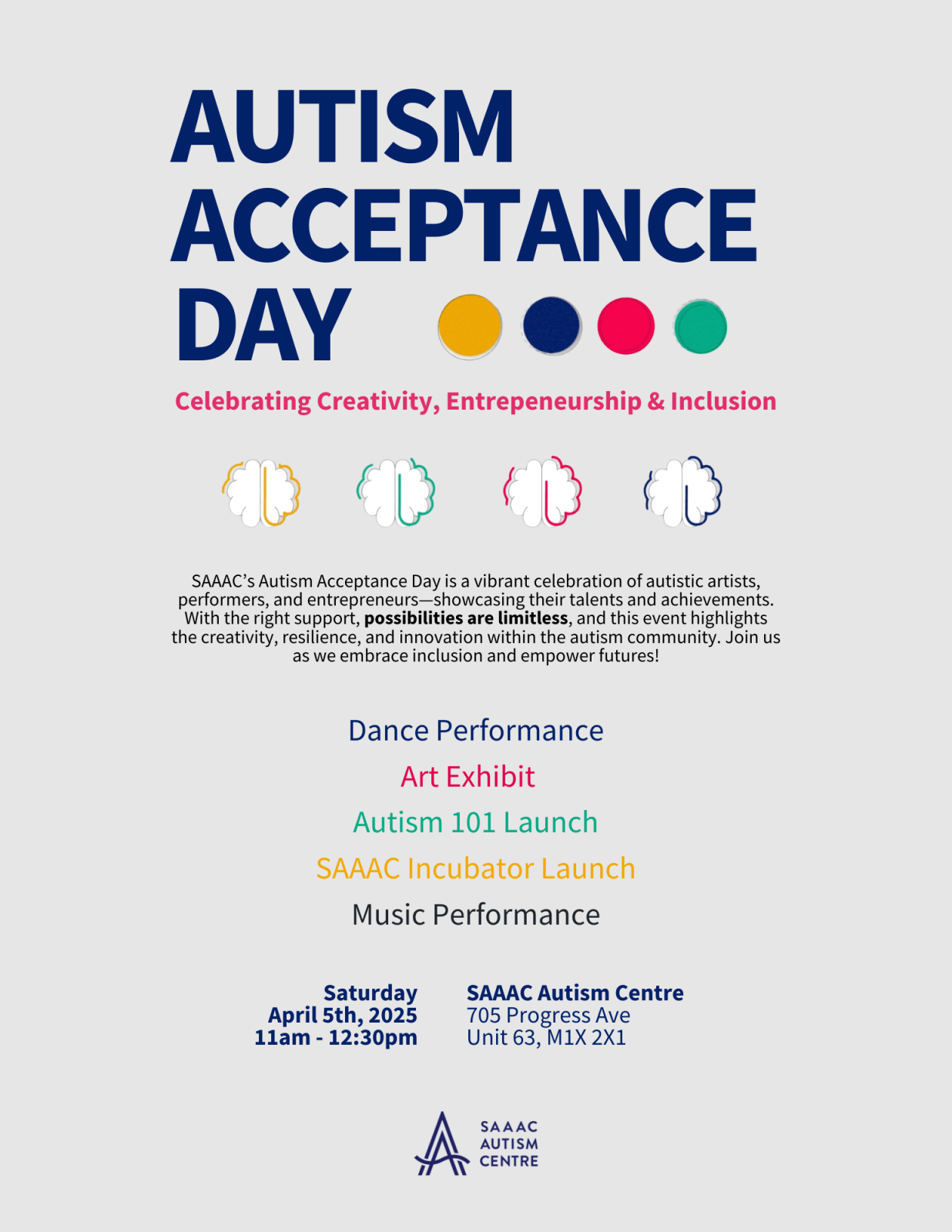 Celebrate Autism Acceptance - April 5 - SAAAC